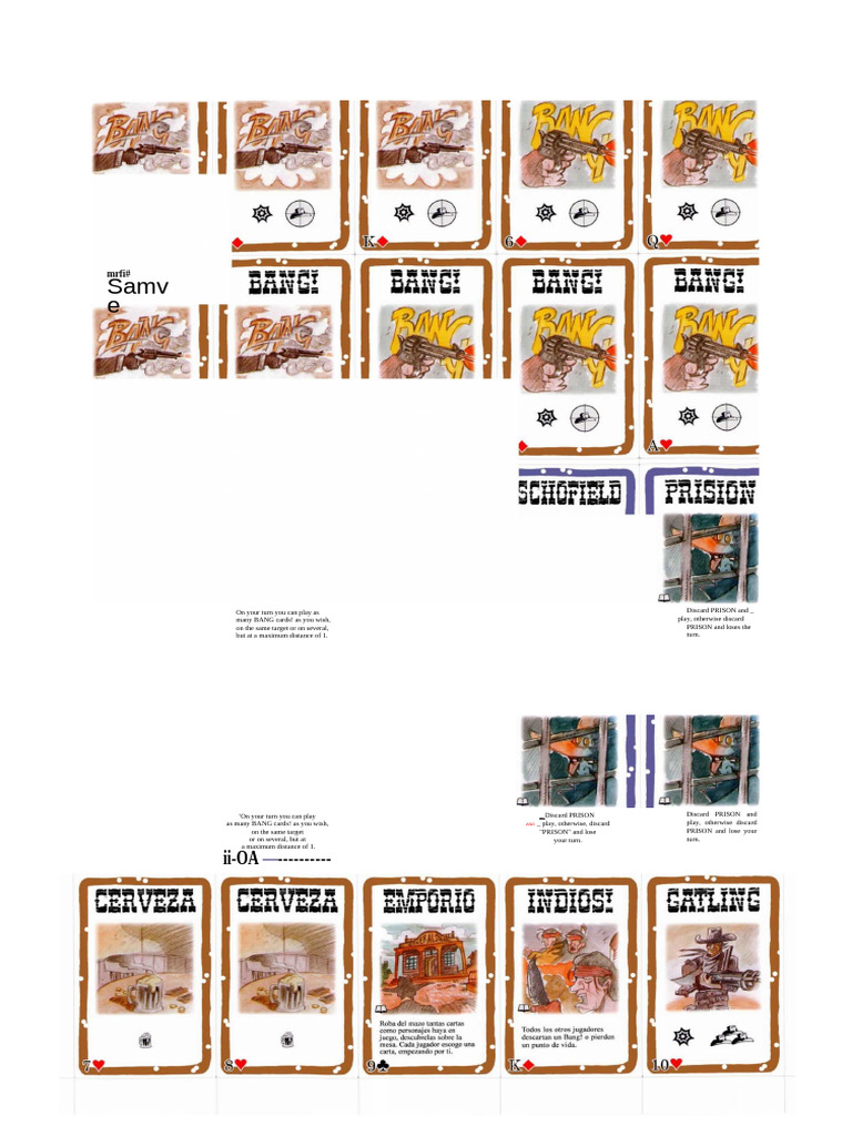 Print BANG Board Game | PDF | Consumer Goods | Card Games