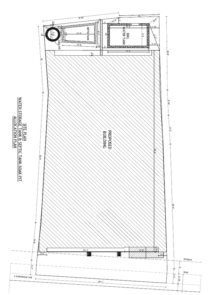 Septic Tank and Soak Pit Plan | PDF | Sanitation | Sewerage