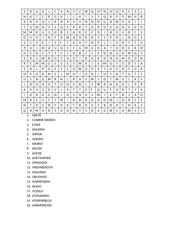 Word Search | PDF