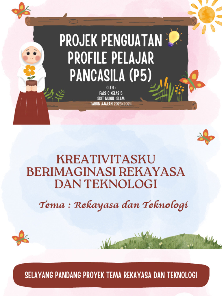 merah warna-warni ilustrasi penguatan p5 pancasila kurikulum merdeka presentasi | PDF