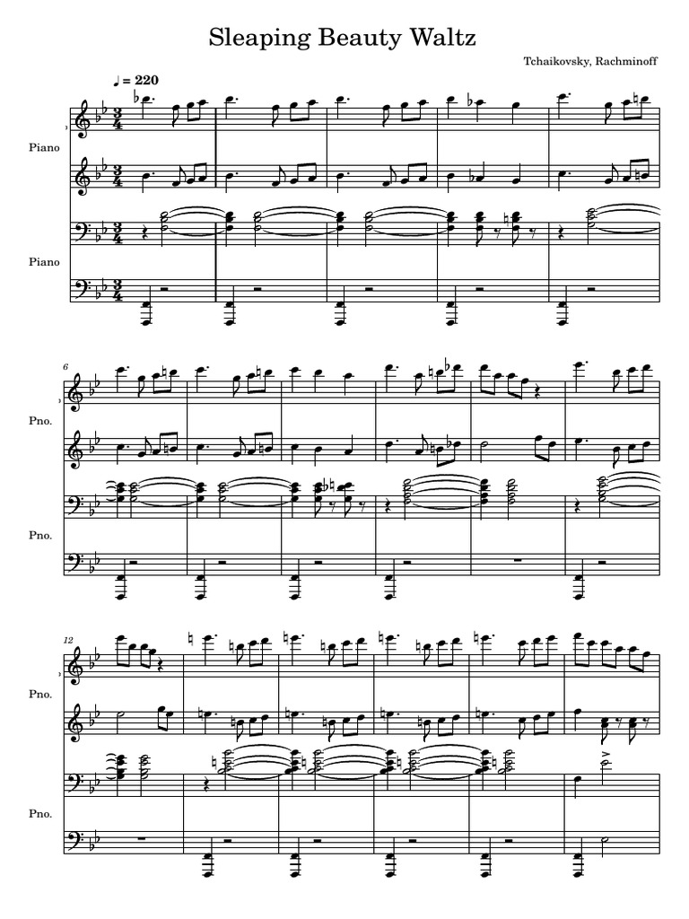 Tchaikovsky's Sleeping Beauty Waltz | PDF | Pyotr Ilyich Tchaikovsky ...