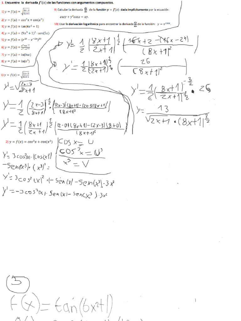 Practico 2 Derivadas | PDF