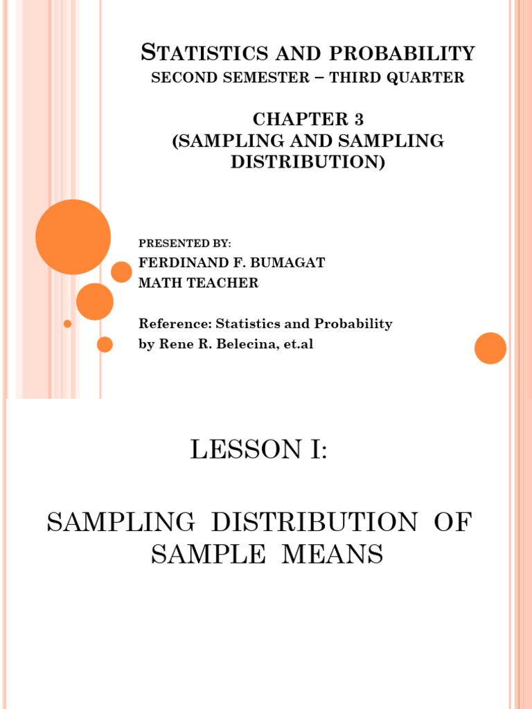 Sampling Distribution Basics | PDF | Standard Error | Variance