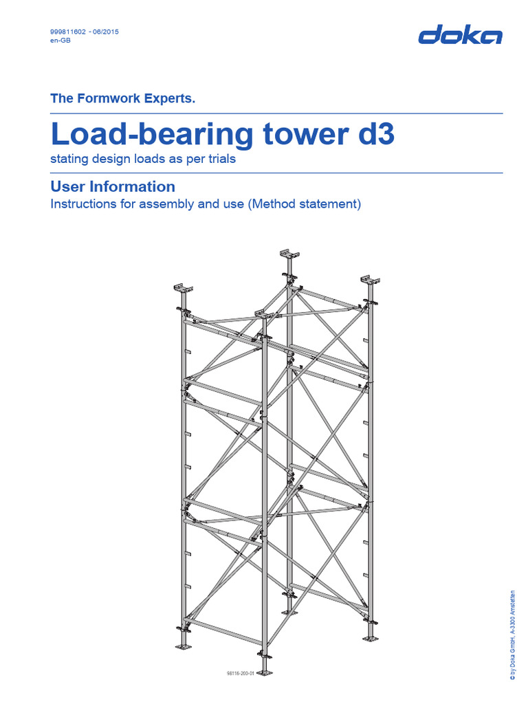 Doka D3 Load-Bearing Tower Guide | PDF | Scaffolding | Safety