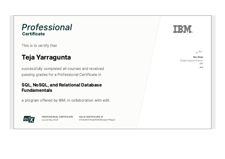 Professional Certificate _ EdX Credentials | PDF