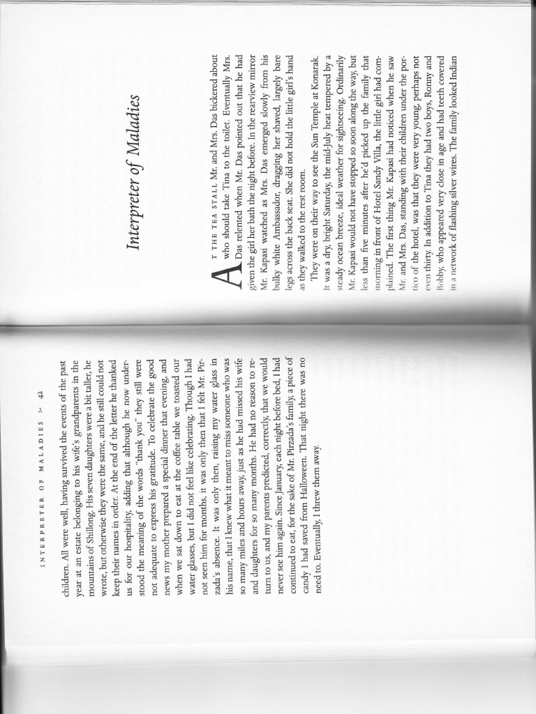 Lahiri Interpreter of Maladies | PDF