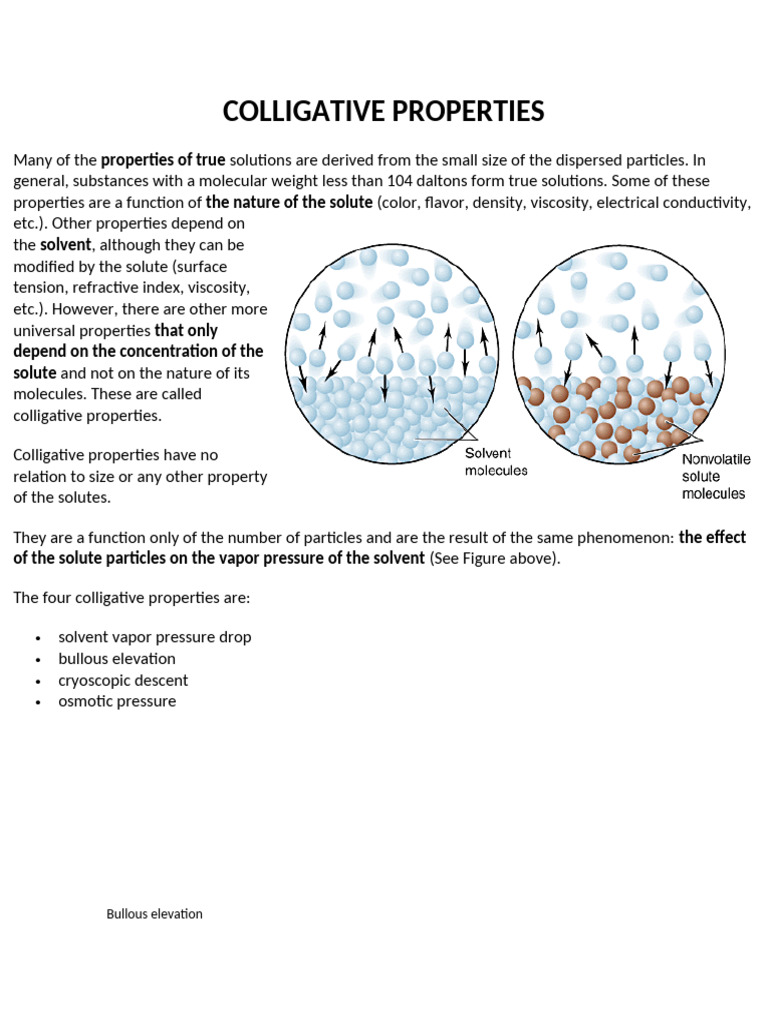 Colligative Properties | PDF | Physical Quantities | Physical Sciences