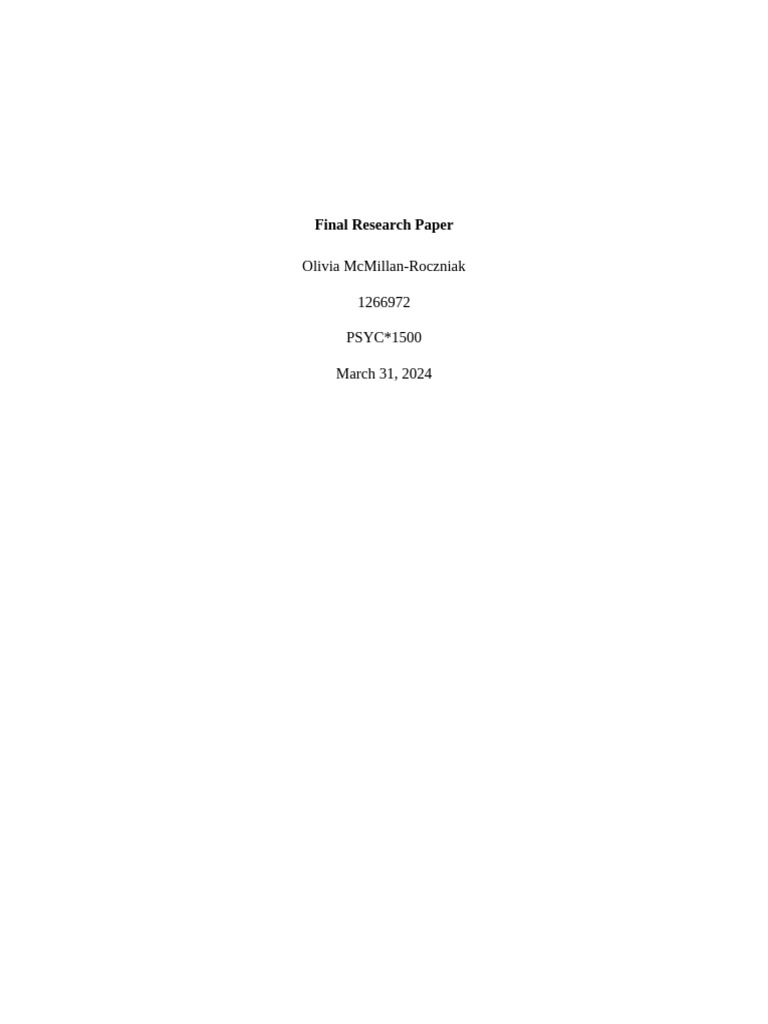 Research Paper | PDF | Borderline Personality Disorder | Social Support