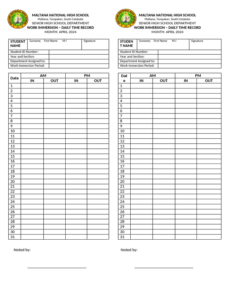 DTR Immersion | PDF