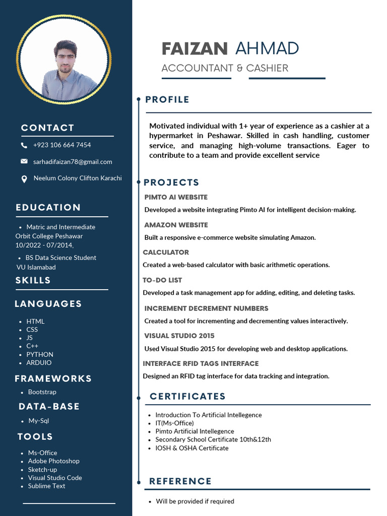 Blue Simple Professional CV Resume (3) | PDF | Web Development ...