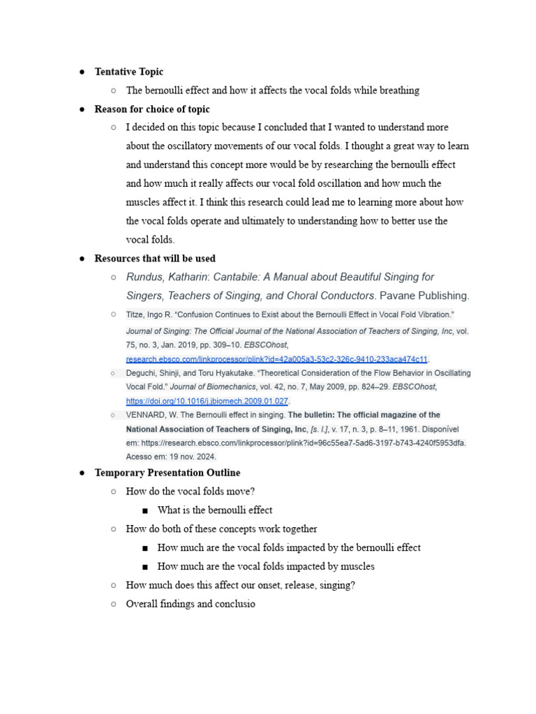 Vocal Pedagogy Research Proposal Pdf