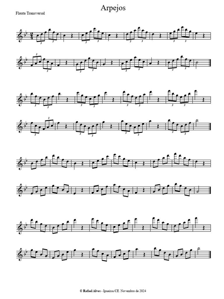 Arpejos - Flauta | PDF