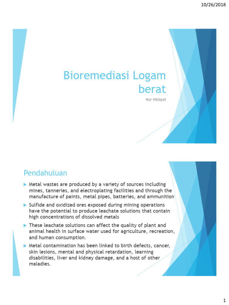 Bioremediasi Logam Berat | PDF | Surfactant | Environmental Remediation