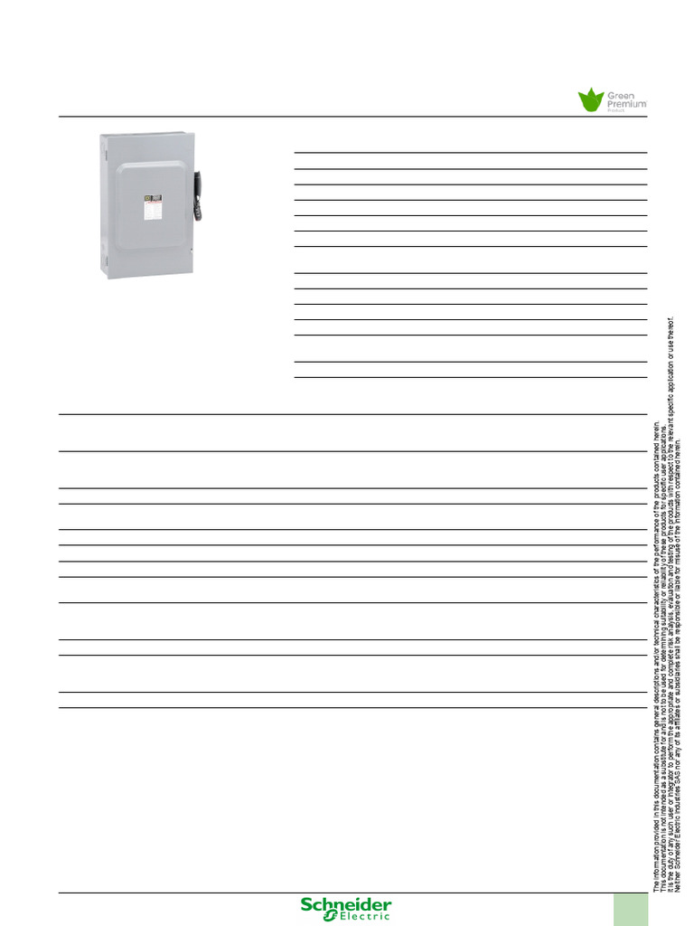 Main Disconnect Cut Sheet and Instructions | PDF | Electrical ...