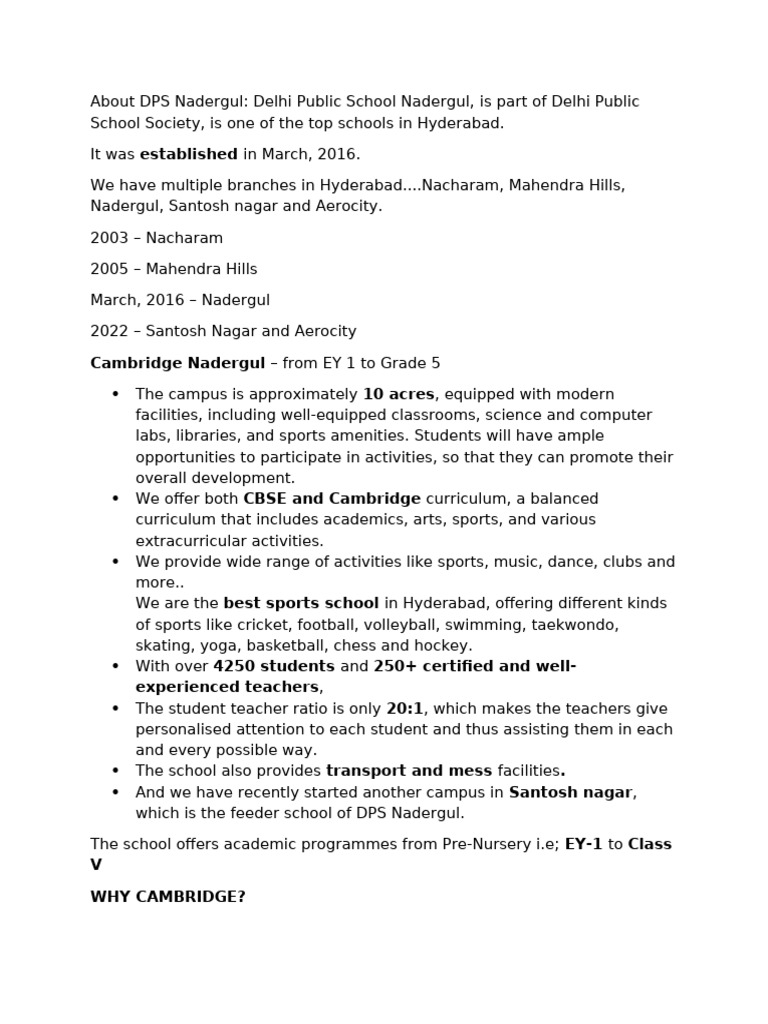 About DPS | PDF | Schools | Teachers