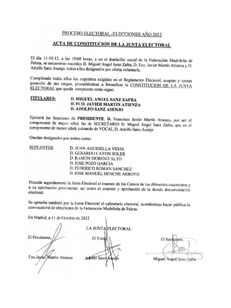 Ejemplos de Actas | PDF