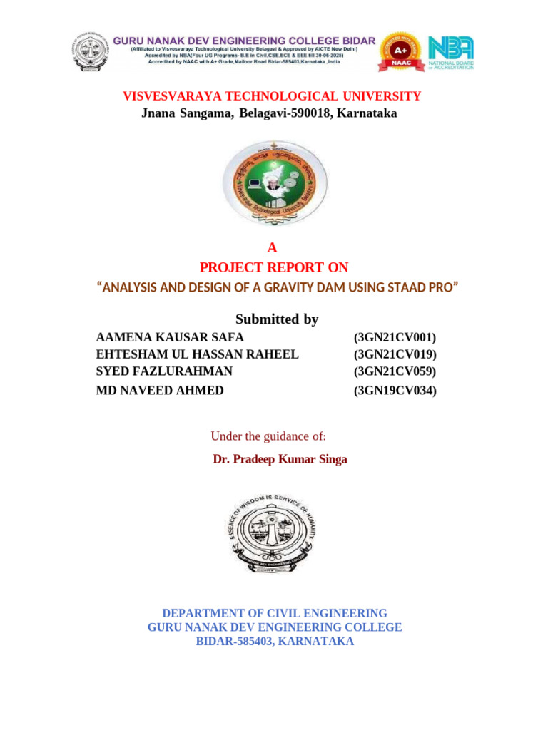 Gravity Dam Design Using STAAD Pro | PDF | Dam | Bending