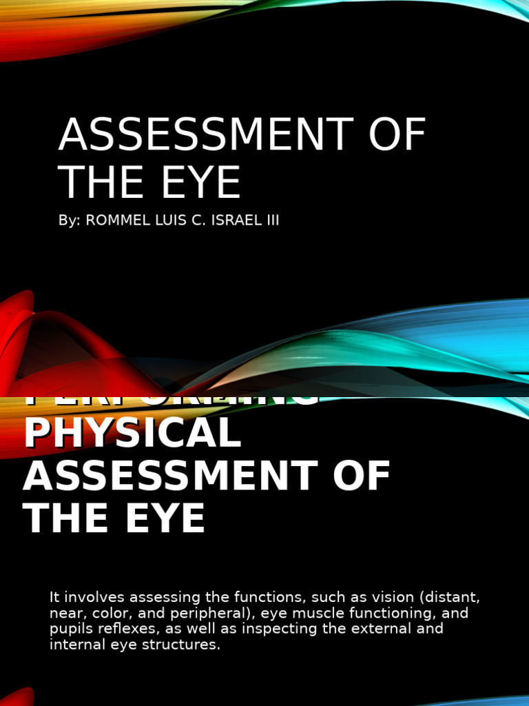 Assessment of The Eye | PDF | Cornea | Myopia