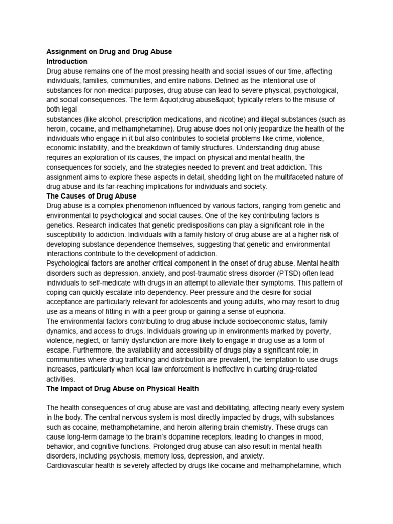Understanding Drug Abuse and Its Impact | PDF | Substance Abuse ...