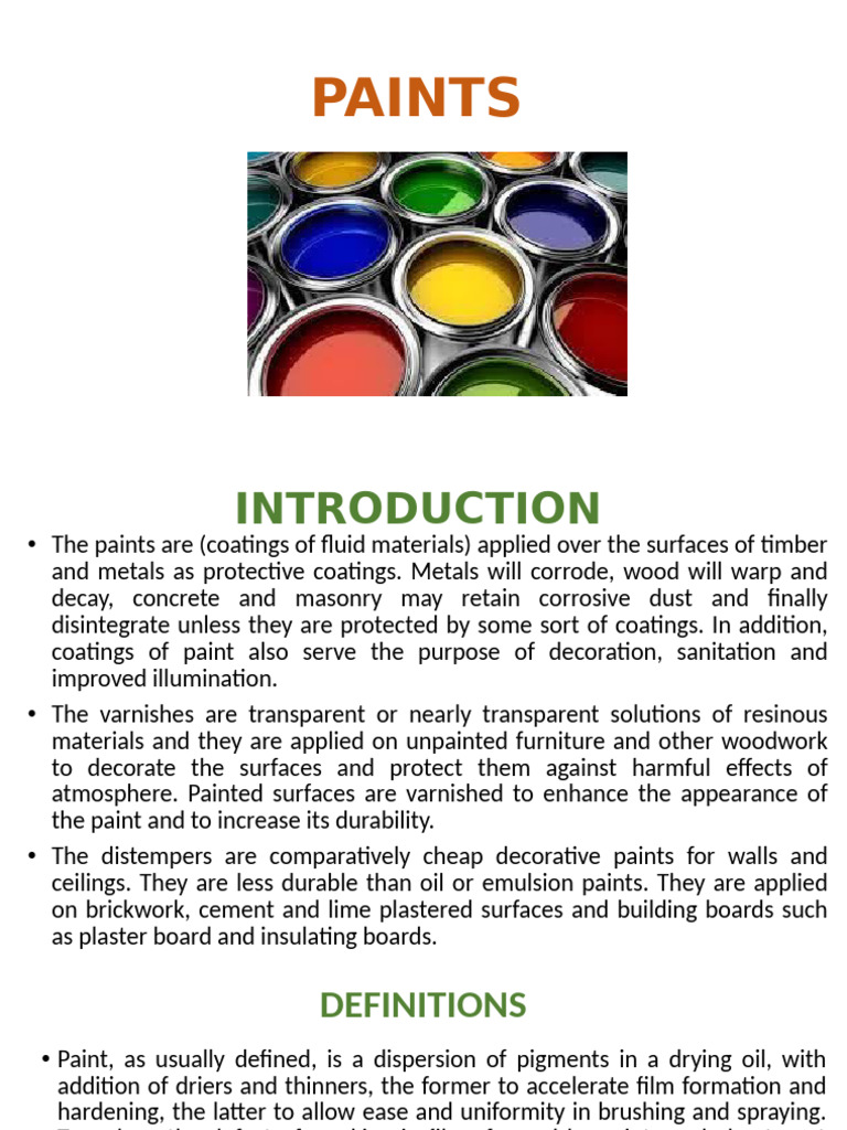 Paint Slides 21032022 | PDF | Varnish | Paint