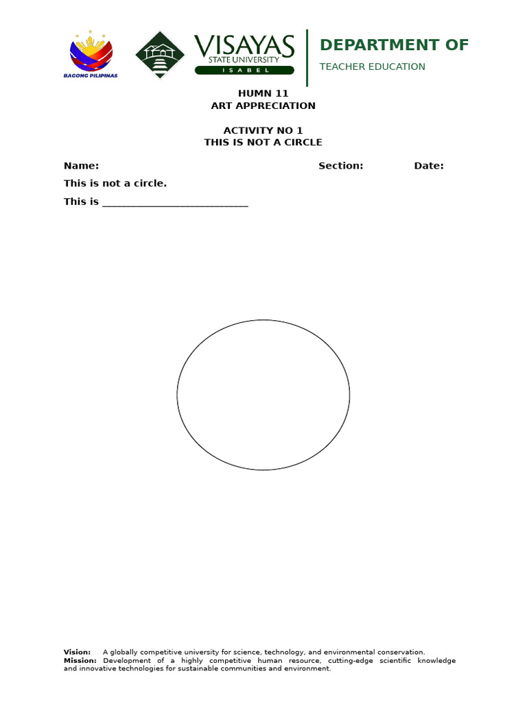 Not a Circle Activity Overview | PDF