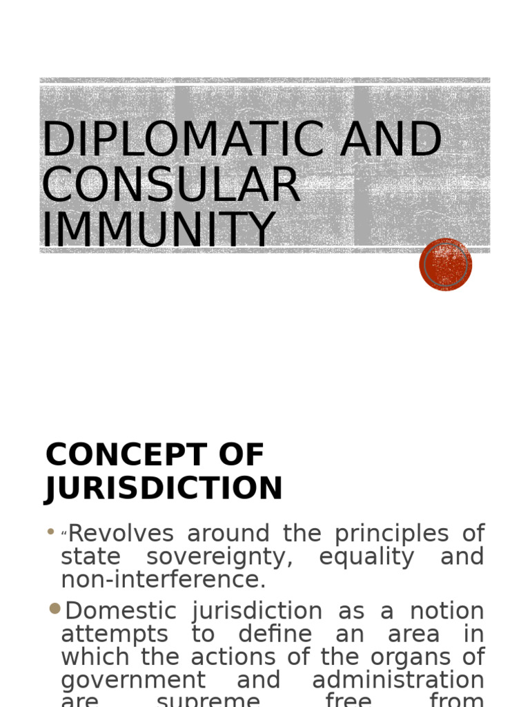 6. Diplomatic and Consular Immunity State Immunity | PDF | Sovereign ...