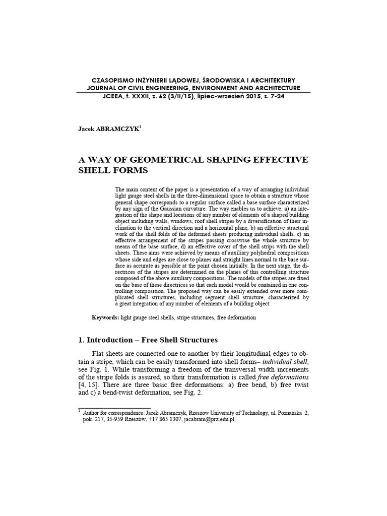 Geometric Shaping of Steel Shell Forms | PDF | Ellipse | Line (Geometry)