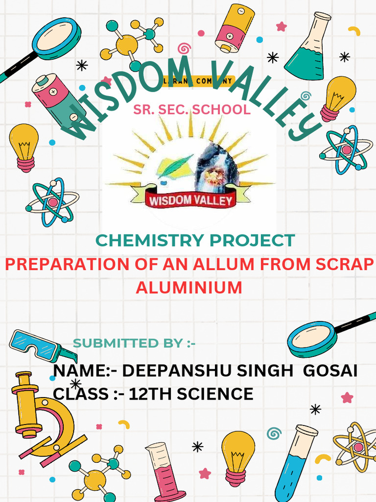 Green and Yellow Doodle Science Project Cover A4 Document | PDF
