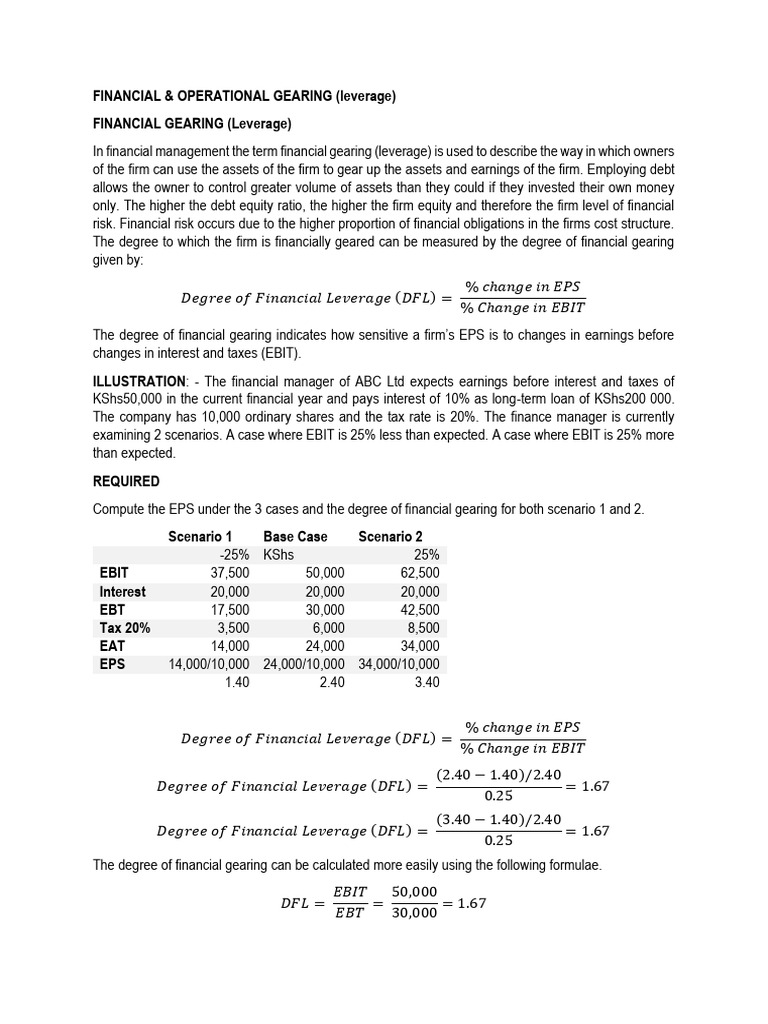 Operating Leverage and Financial Leverage | PDF | Leverage (Finance) | Interest