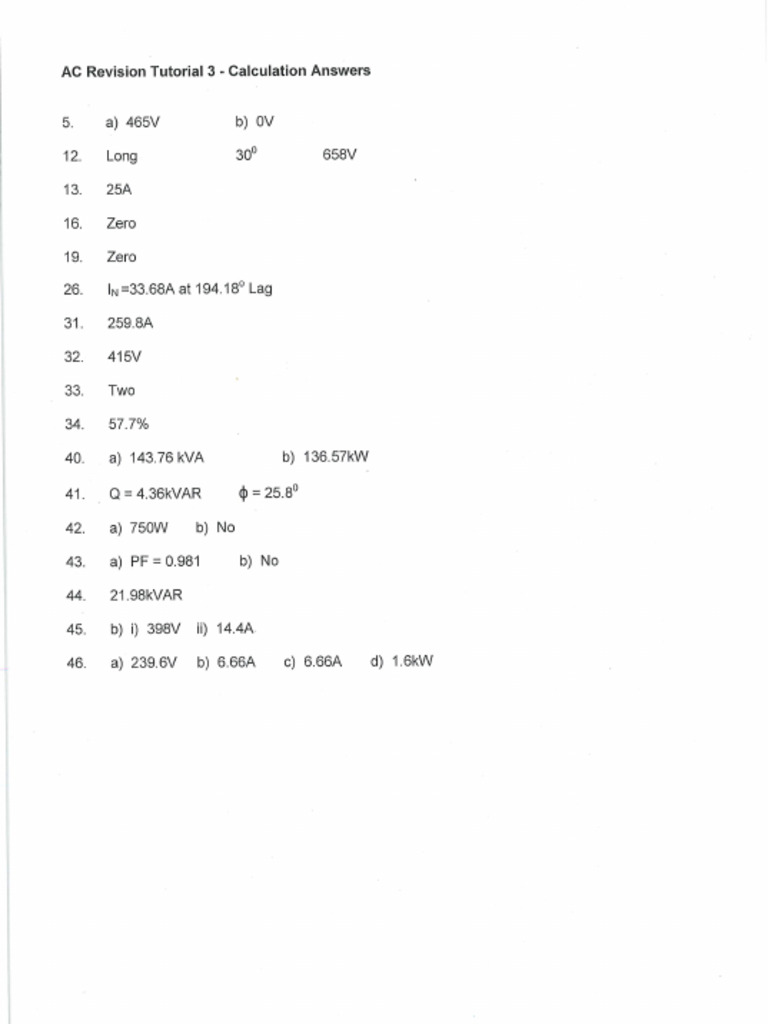 AC Theory Ass3 Revision (A's) | PDF