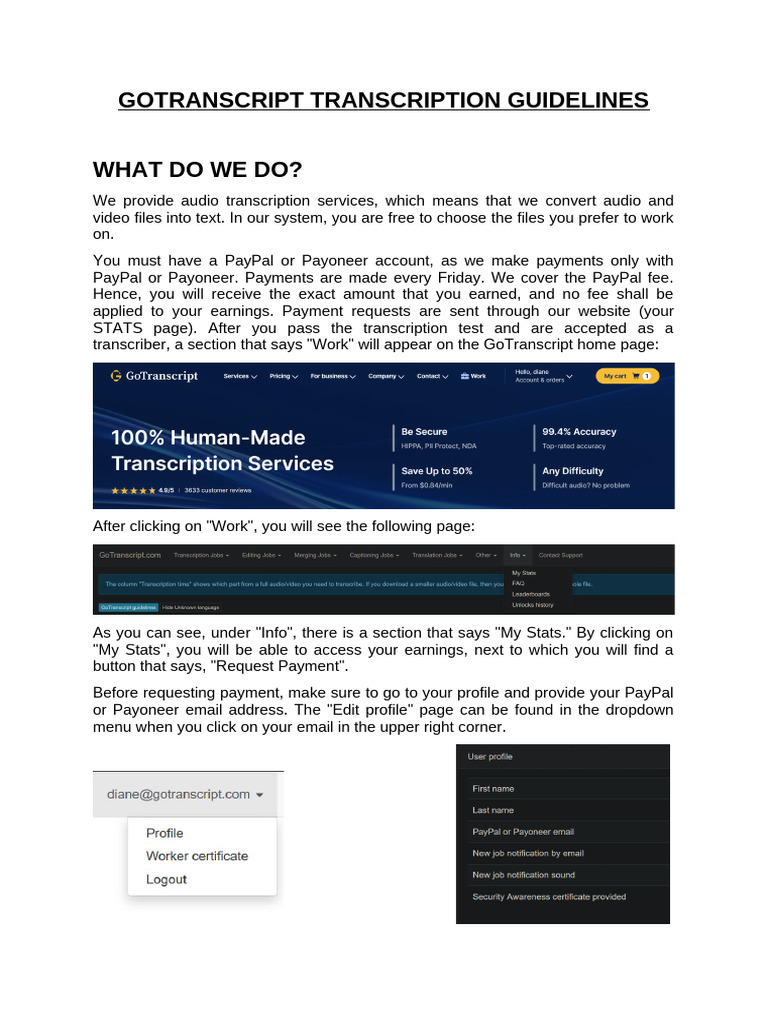 Gotranscript Transcription Guidelines (Adapted For Translation Into Multiple Languages) | PDF ...