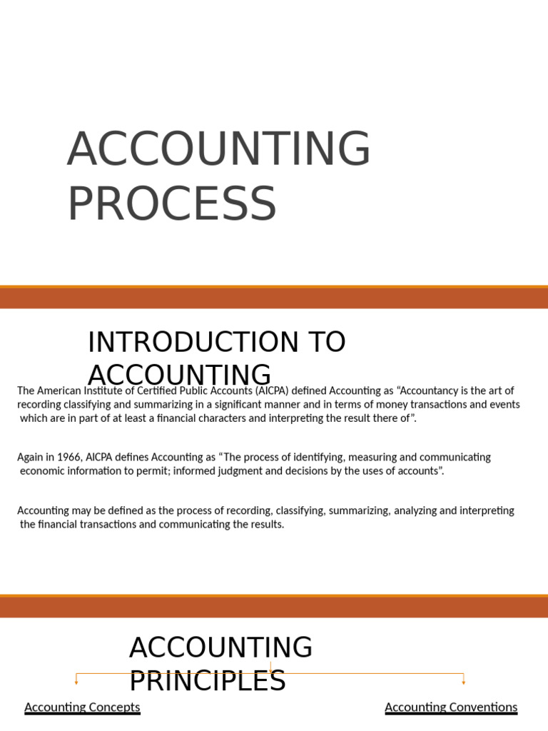 Accounting Process PPT | PDF | Debits And Credits | Corporations
