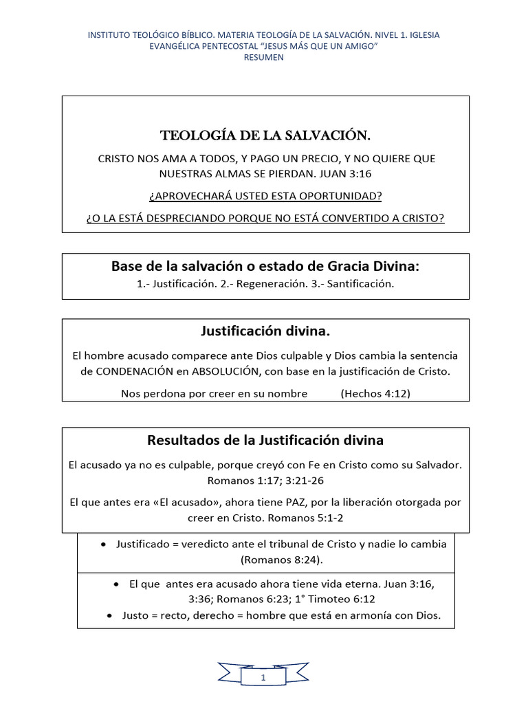 Teologia de la Salvacion - Final | PDF | Cristo (título) | Salvación