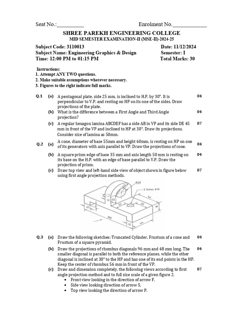 EGD MSE-2 Paper 2024-25 | PDF | Polytopes | Geometry