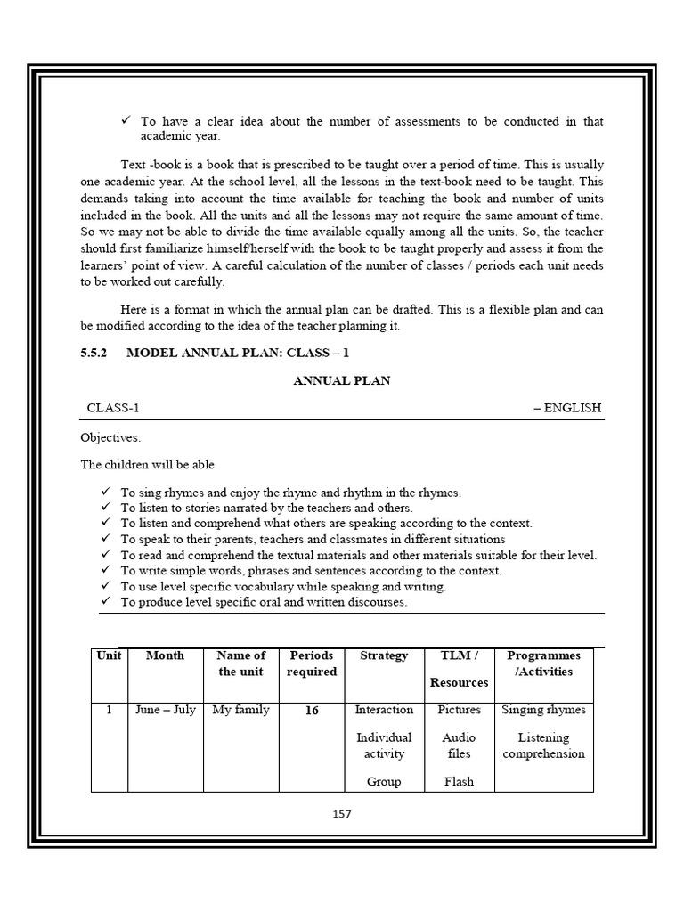 Annual English Teaching Plan Guide | PDF | Vocabulary | Teachers