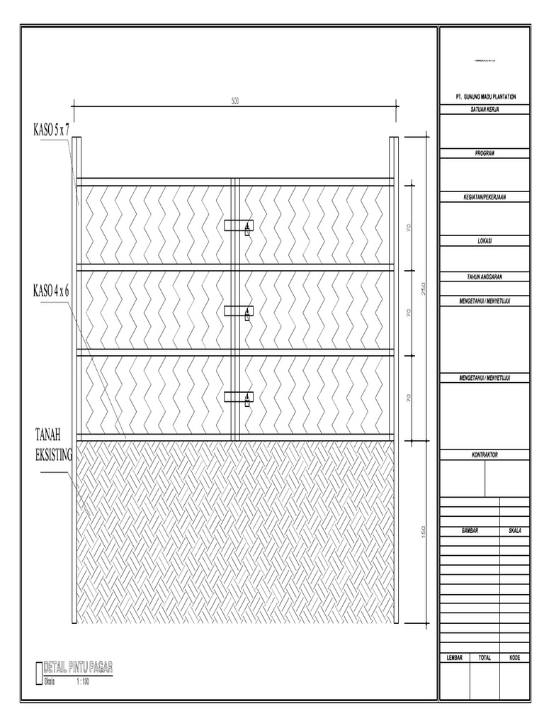 5.denah Pintu Pagar | PDF