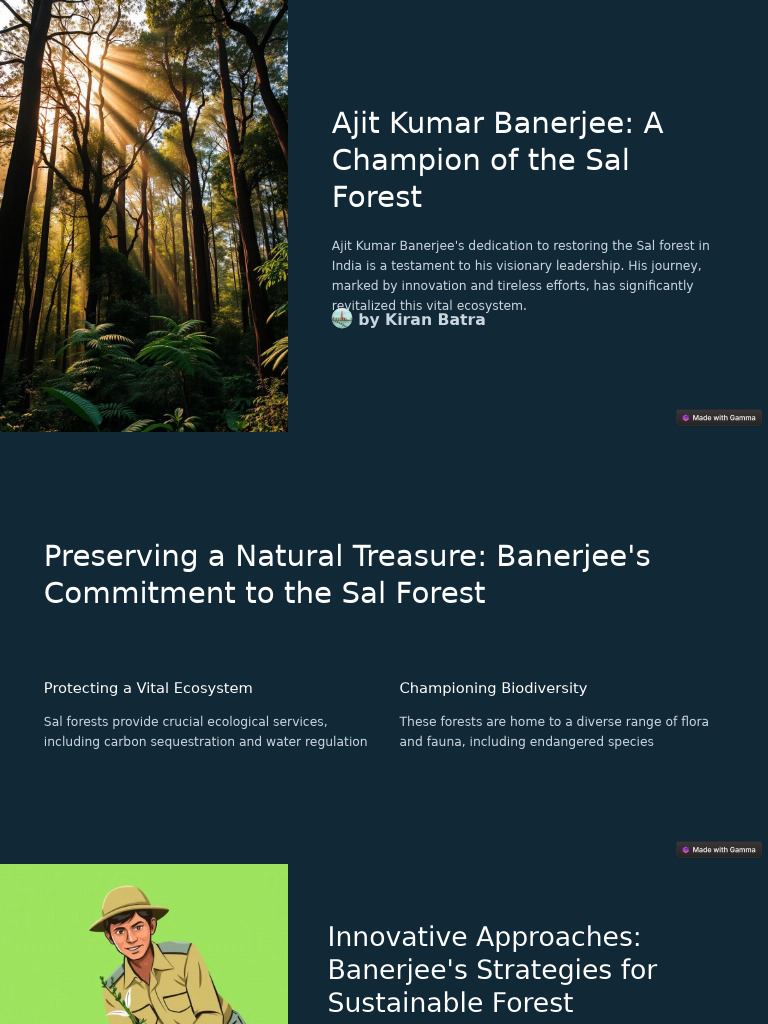 Ajit Kumar Banerjee A Champion of The Sal Forest | PDF