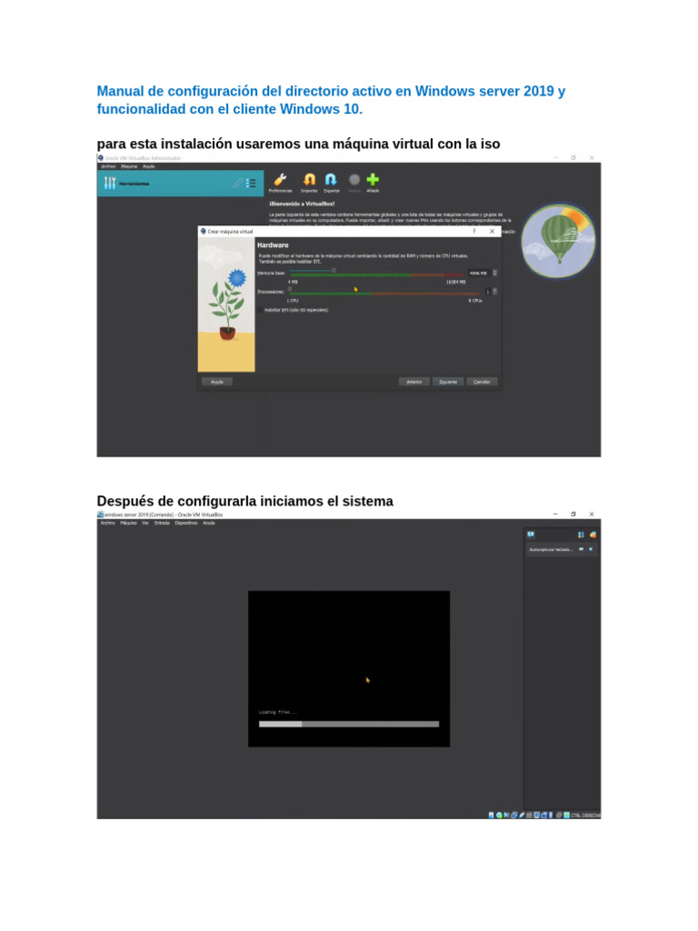 Configuración de Active Directory en Windows Server 2019 | PDF