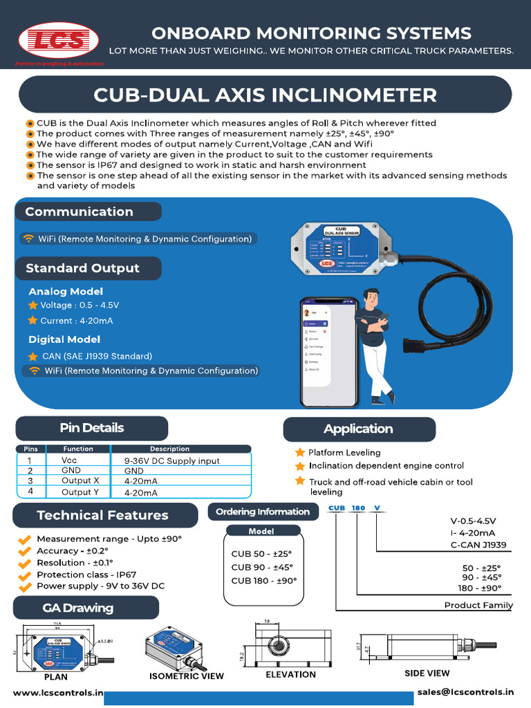 LCS-Dual Axis Inclinometer | PDF