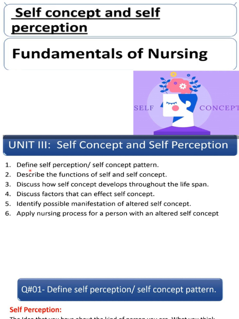 Unit 3. Self Concept & Self Perception | PDF