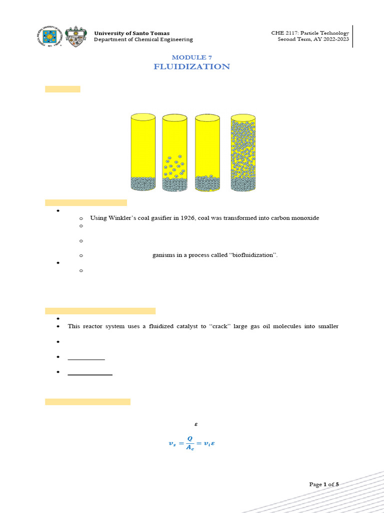 07 - Fluidization | PDF | Fluidization | Process Engineering