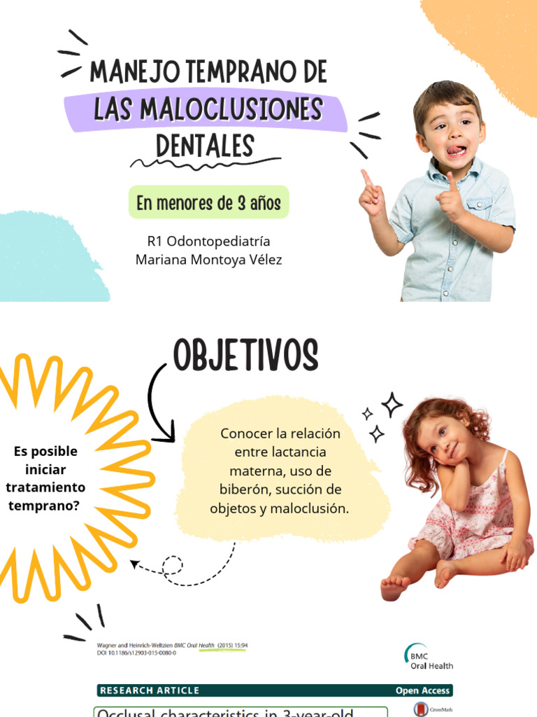 Maloclusiones En Niños De 3 Años Pdf Especialidades Medicas Ramas