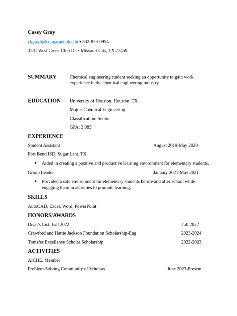 Casey's Resume v2 Reviewed | PDF