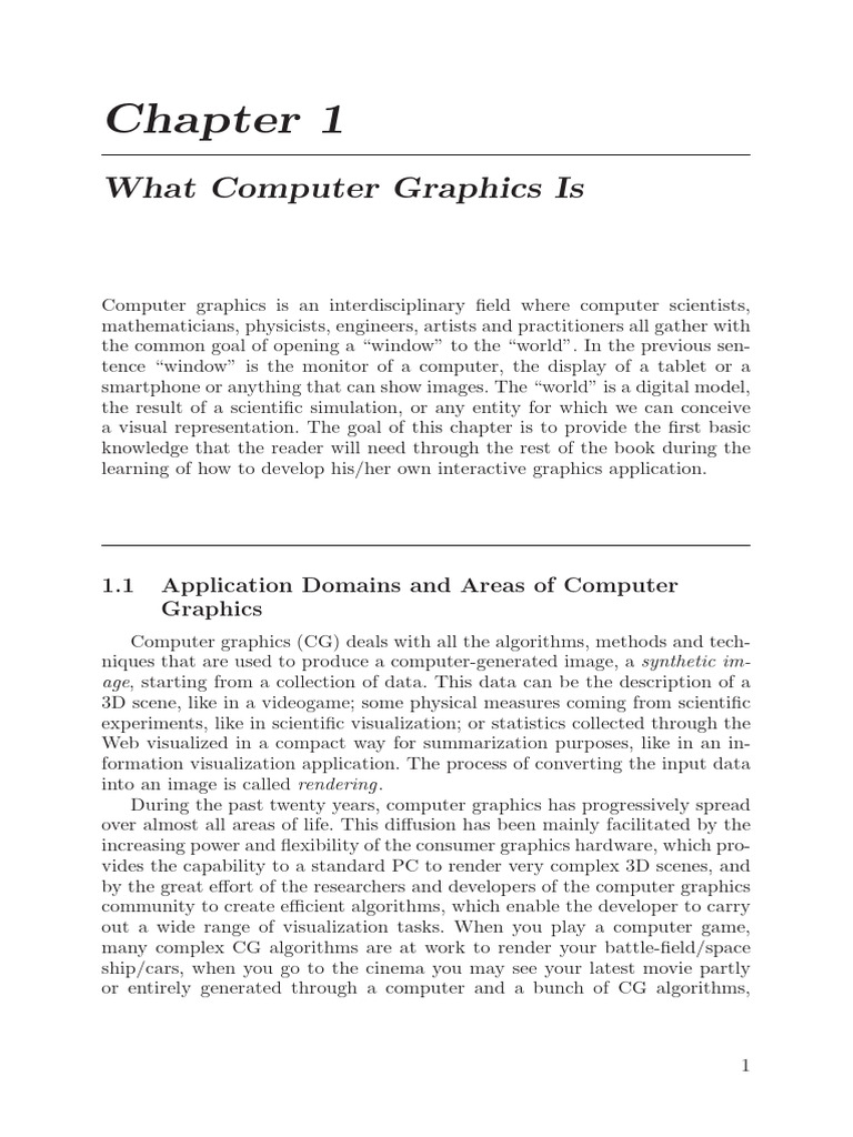 What Is Computer Graphics | PDF | Computer Graphics | Rendering ...