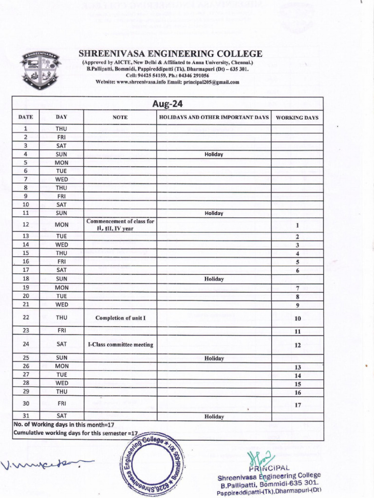2A CLG Academic - Calender | PDF