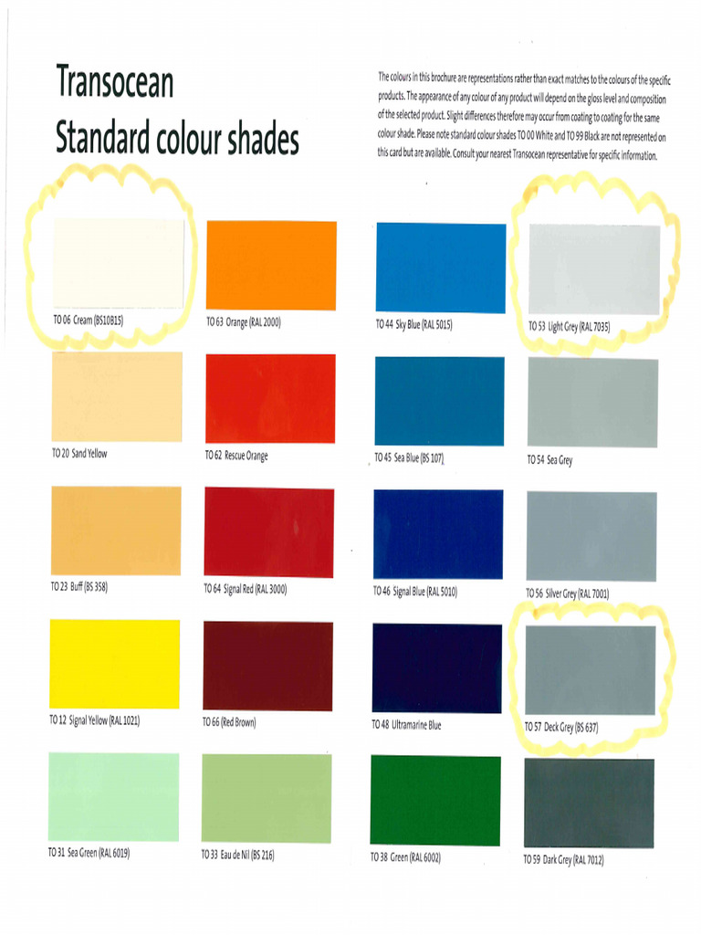 Color Chart - NP Proseal Primer (1) - 240327 - 083316 | PDF