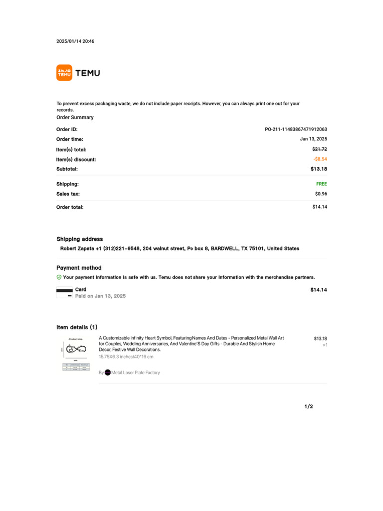 Print For TEMU | PDF