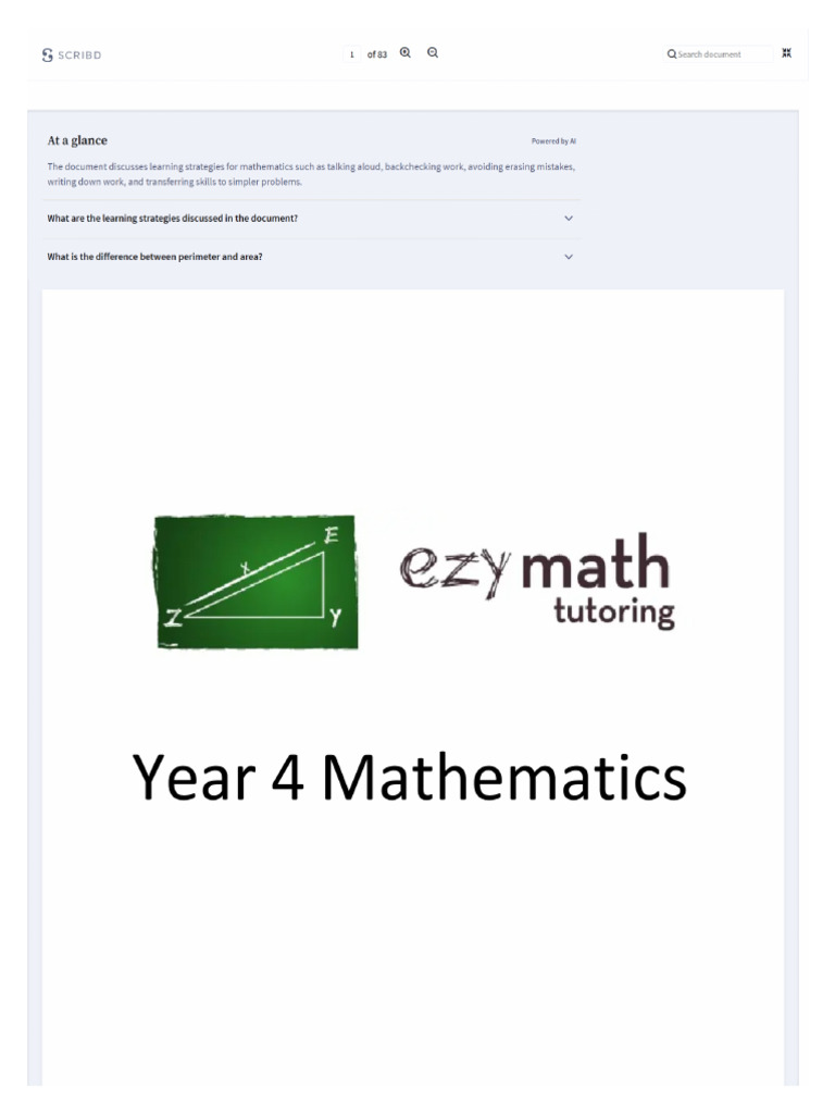 Ezy Math Tutoring Year 4 | PDF
