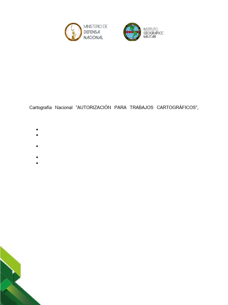 Requisitos Denuncia Proyecto Cartografico - Dic | PDF