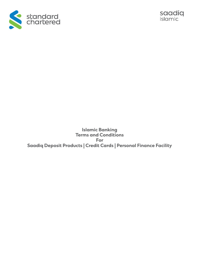 Pk Saadiq Tc Scbpl En | PDF | Banks | Transaction Account